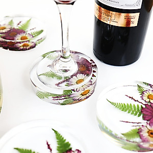 XXKJSZJQ Tray Molds for Epoxy Resin kit 13.5'' Deep Large Round Silicone Molds with 4pcs Coasters Resin Molds, Table Clock Mold DIY Flowers Preservation Resin Art Home Decoration