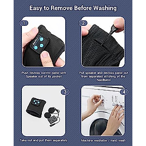 Navly Sleep Headphones, 10Hrs Sports Headband with Soft Cozy Earbuds Comfortable, Headphones Headband with Ultra-Thin HD Stereo Speakers Perfect for Workout,Running,Yoga,Travel