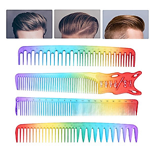 Hair Comb Colorful Gradient Hairdressing Comb Portable Hair Cutting Comb Styling Tool Hair Cutting Combs Hair Cutting Comb for Hairstylist Salon and Home Use Hair CombsStyling Tools Appliances