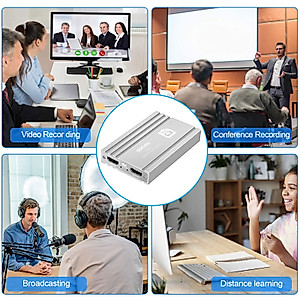 Gaming Video Capture Card 4K/2K/1080P 120 FPS & HDR Passthrough, NV12 Near-Zero Latency, Certified for OBS, USB 3.0, Plug & Play, Record & Stream with PC, PS5, PS4,Xbox, Switch