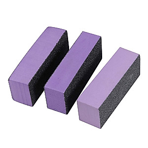 Beaupretty 3pcs Nail Files and Buffer Professional Three-sided Emery Board Buffers Nail Art Care Buffer Block Tools