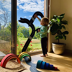 Waytoplay Ringroad, 12 Piece Circuit for Toy Cars - Flexible, Indestructible, and Waterproof - Modular Car Tracks - Made in The Netherlands