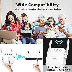 2023 Newest WiFi Extender, WiFi Repeater, Covers Up to 9860 Sq.ft and 60 Devices, Ethernet Port, Quick Setup, Home Wireless Signal Internet Booster