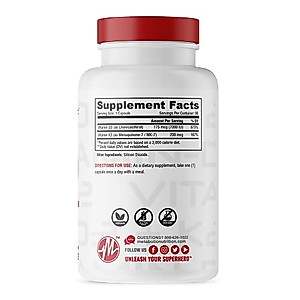 Metabolic Nutrition Vitamin D3 + K2, Bone and Heart Health Formula, Immune Support, 90 Veggie Caps Max Dose