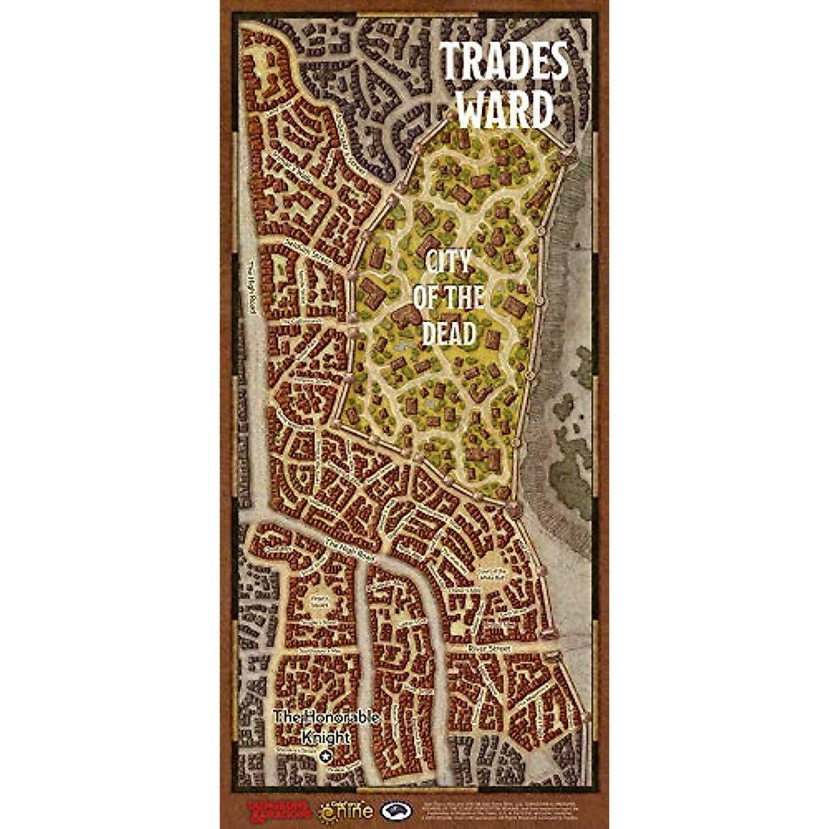 Gale Force Nine Dungeons & Dragons Waterdeep Dragon Heist Vinyl Map Set, Multi-Colored