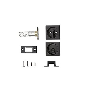 Kwikset 335SQT-514 Privacy Pocket Door Locks, Matte Black