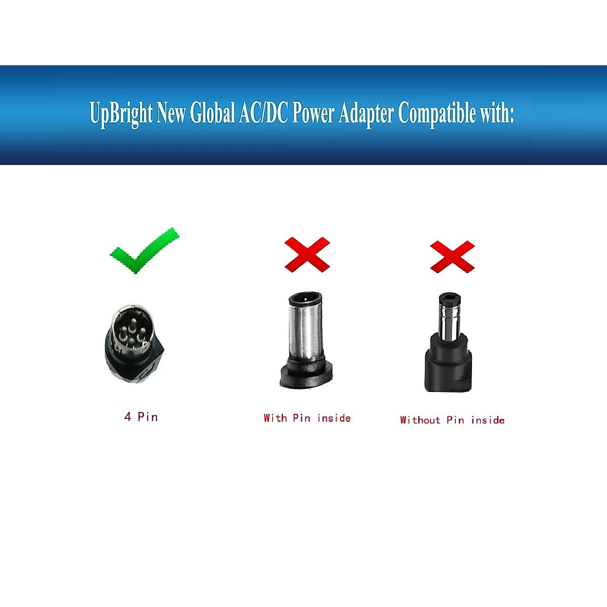 UpBright 4-Pin 12V 3.33A AC/DC Adapter Compatible with CWT KPL-040F KPL040F KPL-040F-VI Channel Well Technology Digital Video Record DVR 12VDC DC12V 3.3A 12.0V 3330mA 40W Power Supply Cord Charger PSU