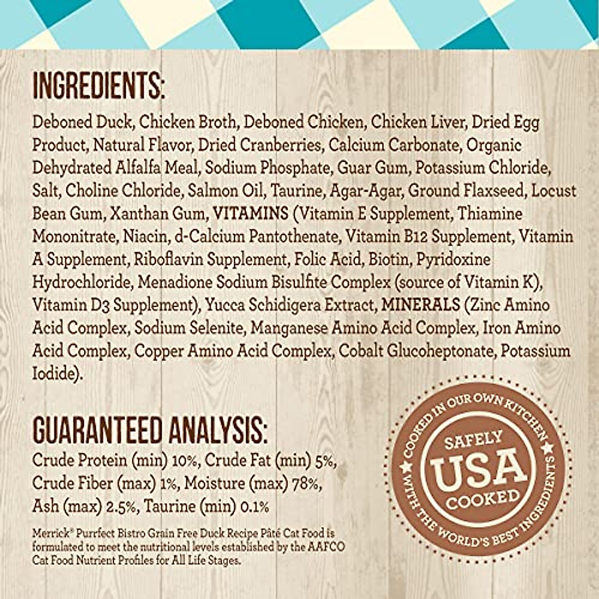 Merrick Purrfect Bistro Grain Free, 3 oz, Duck Pate - Pack of 24