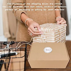 Shipping Boxes,9" x 6" x 4" Which is Anti-Impact Come with Exquisite Sealing Label.Suitable E-Commerce Packaging, Shipping Packaging.