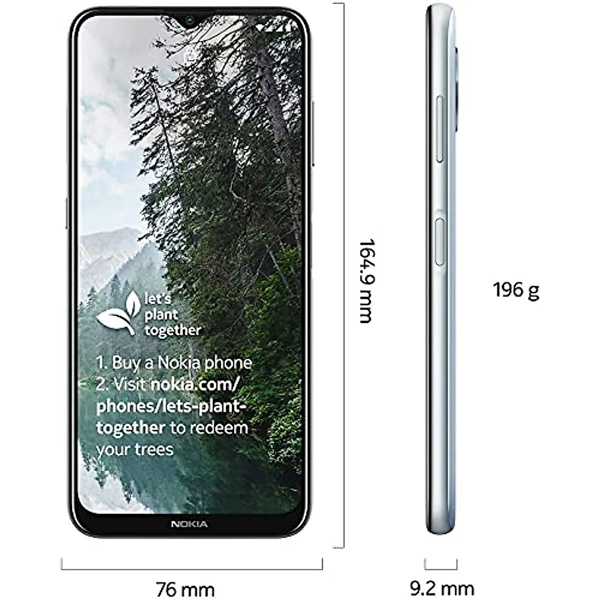 Nokia G20 Dual-SIM 64GB ROM + 4GB RAM (GSM Only | No CDMA) Factory Unlocked 4G/LTE Smart Phone (Glacier) - International Version