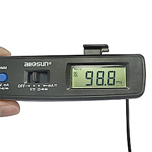 ALLOSUN Auto Range Pen Type Digital Multimeter Portable DMM AC/DC Volt Tester AC/DC Current Ammeter with Backlit and Flashlight