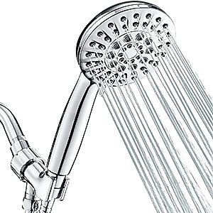 DOILIESE 6 Function Shower Head with Handheld, High Pressure Shower heads Set High Flow Hand Held Shower Head with Hose shower heads holder Rubber Washer Teflon Tape Chrome