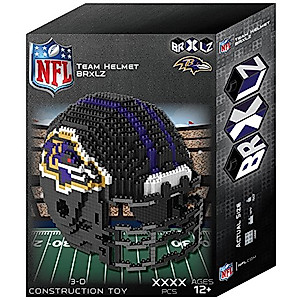 FOCO Baltimore Ravens NFL 3D BRXLZ Construction Toy Blocks Set - Helmet, 1378 pieces