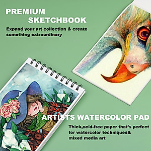 Kalour 76 Drawing Sketching Kit Set - Pro Art Supplies with Sketchbook & Watercolor Paper - Include Watercolor,Graphite,Colored,Metallic,Pastel,Charcoal Pencil - for Artists Beginners Adults Teens