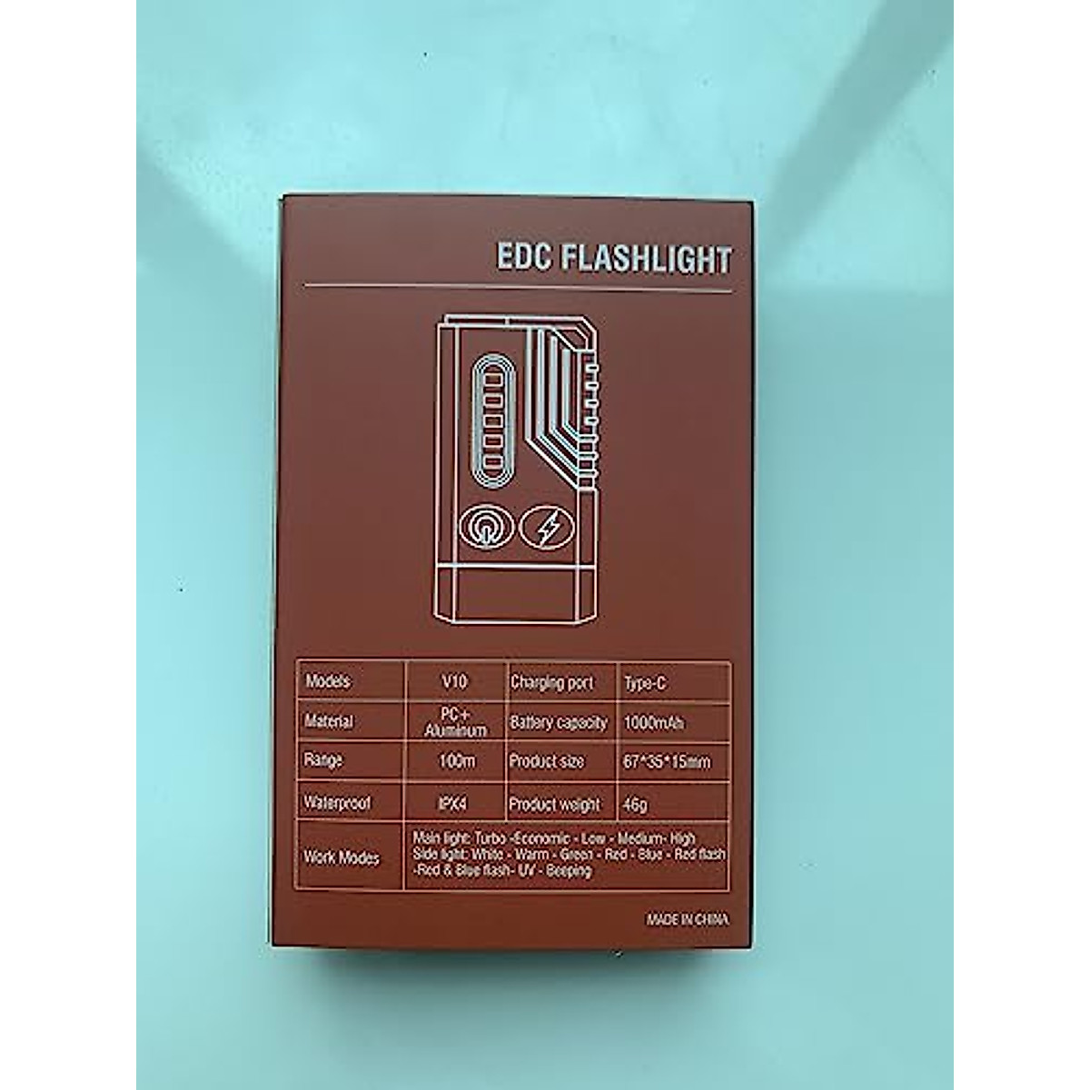 BORUIT V10 Small Powerful Flashlight with 365nm UV Black Light - Super Bright 1000 LM, USB C Rechargeable LED Keychain Flash Light with COB Side Light, Magnet Buzzer- 12 Modes, IPX4 Pocket Flashlight