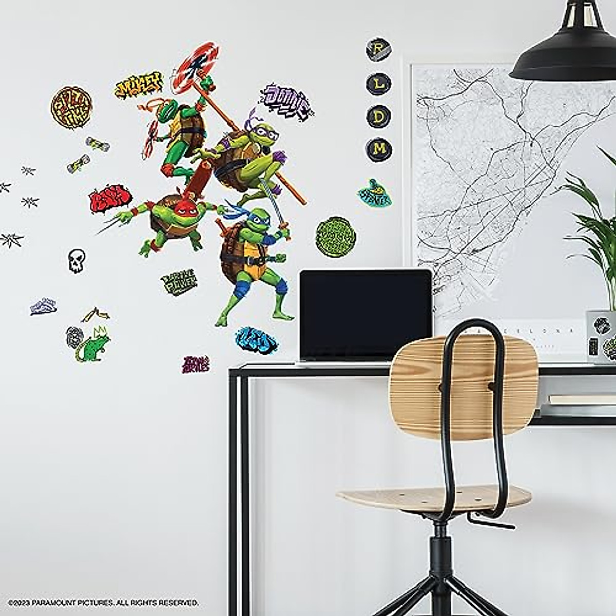 RoomMates Teenage Mutant Ninja Turtles Mutant Mayhem Characters Peel and Stick Wall Decals