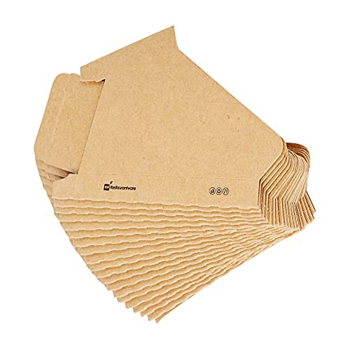 Restaurantware Bio Tek Kraft Paper Small Taco Holder - Greaseproof - 4" x 1 1/4" x 2 1/4" - 200 count box