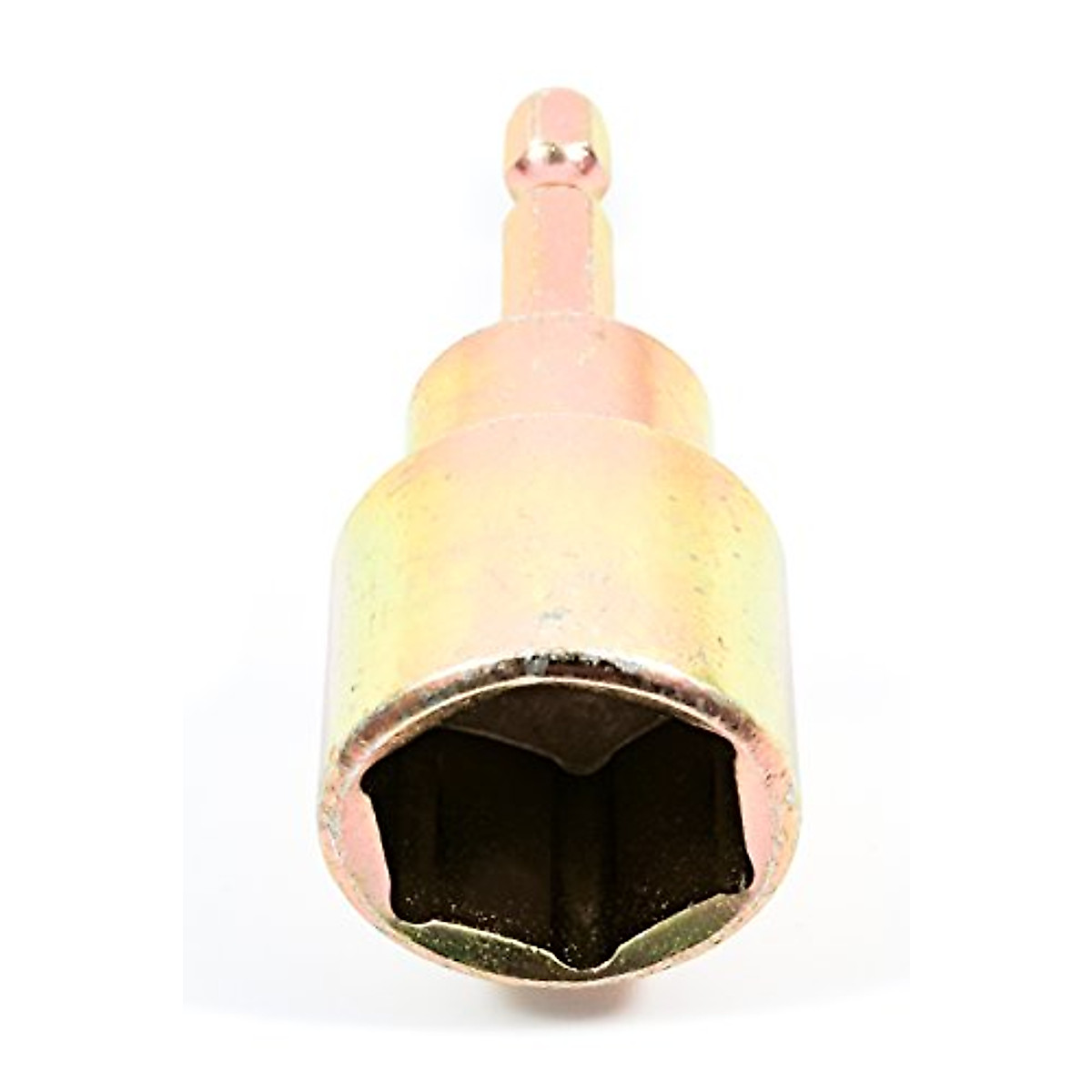 Camco Camper/RV Scissor Jack Drill Adapter Socket | Designed for 1/4-Inch Hex Quick Connect Chucks | Forged of Carbon Steel & Zinc Plated for Corrosion-Resistance (48865)