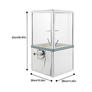 Commercial Bulk Vending Machine, Candy Gumball Toy Bubble Capsule Gum Machine Bank, Coin Gumball Dispenser Machine for Gift, for Game Stores and Retail Stores