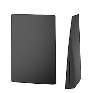 PS5 Console Replacement Shell, Megadream Hard ABS Shockproof Anti-Scratch Dustproof PS5 Console Case Cover Replacement Plate Shell for PS5 Console Disc Edition - Black