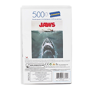 Jaws Movie 500-Piece Puzzle in Plastic Retro Blockbuster VHS Video Case