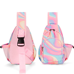 Choco Mocha Kids Sling Bag Chest Bag for Boys Crossbody Shoulder Bag for Travel, Christmas Gift for Kids, Ball-Blue