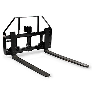 Titan Attachments Pallet Fork Frame Attachment with 60" Fork Blades, Fits Cat I & II Tractors, Rated 4,000 LB