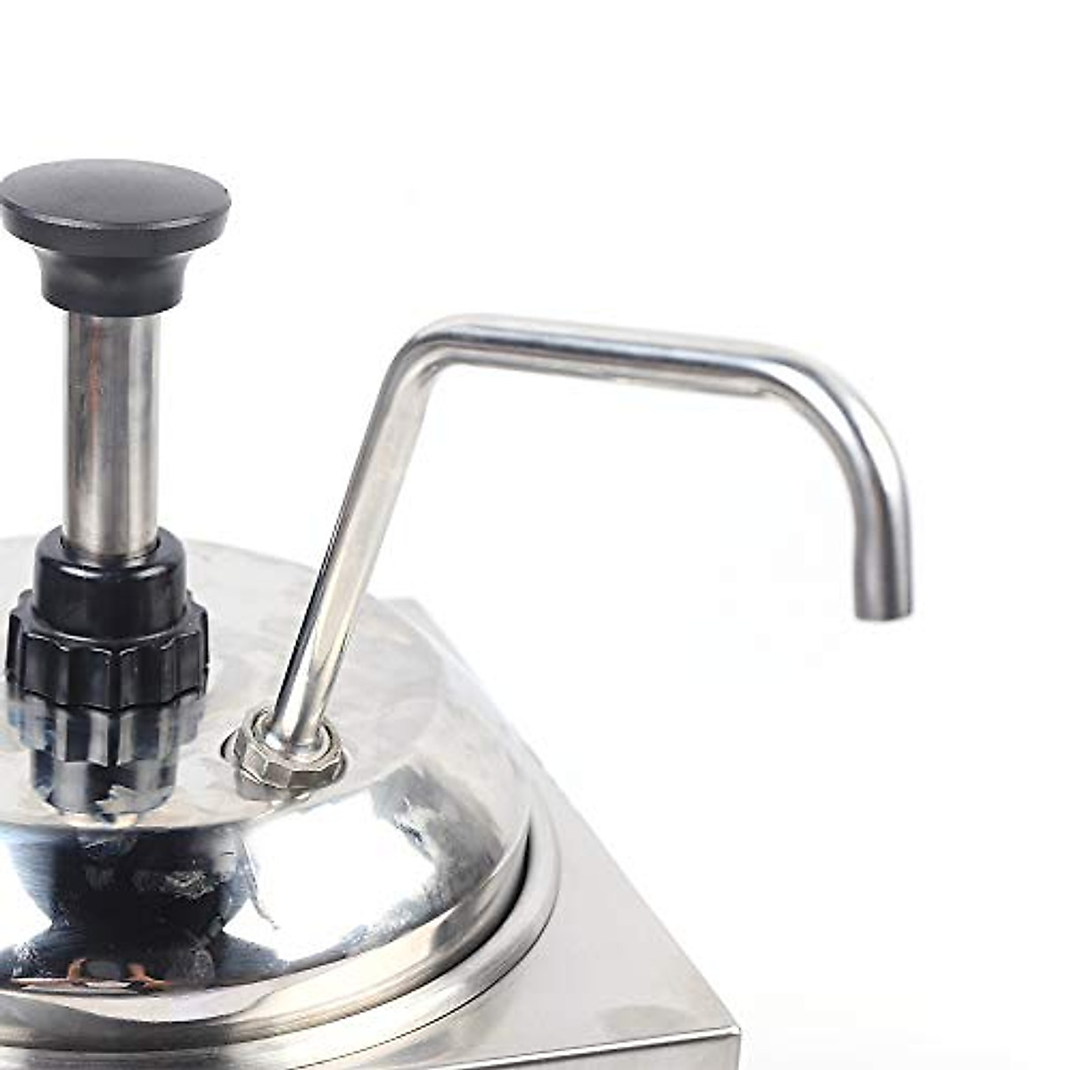 Cheese Dispenser with Heated Pump 2.6Qt Capacity Hot Fudge Warmer with Pump Stainless Steel Spout Heater for Buttery Topping, Chili, Hot Fudge, Cheese, Caramel Butter