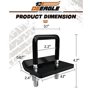DEEAGLE Hitch Tightener Anti Rattle Stabilizer for 1.25" to 2" Trailer Hitches Reduce Movement On Hitch Mount Cargo Carrier Bike Rack Boat, RV Trailer Accessories