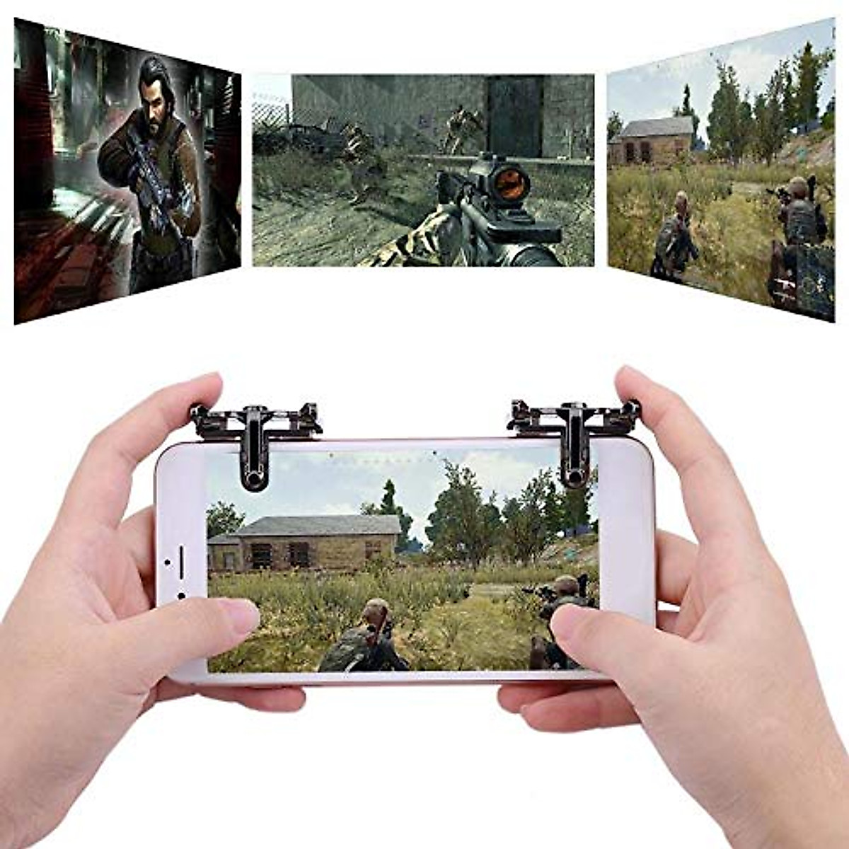 SAVARIA - 2pcs Phone Game Joysticks Shooting Assit Tool for STG FPS TPS Trigger
