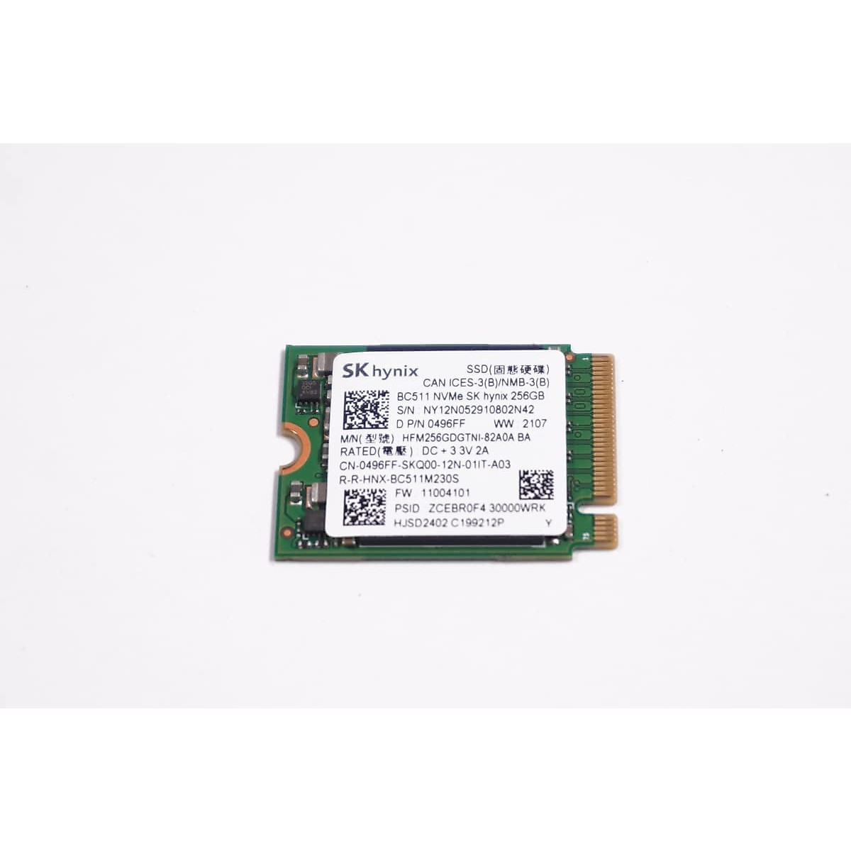 FMB-I Compatible with 496FF Replacement for Dell 256GB TLC PCI Express 3.0 x4 NVMe SSD Drive I3501-5075BLK-PUS