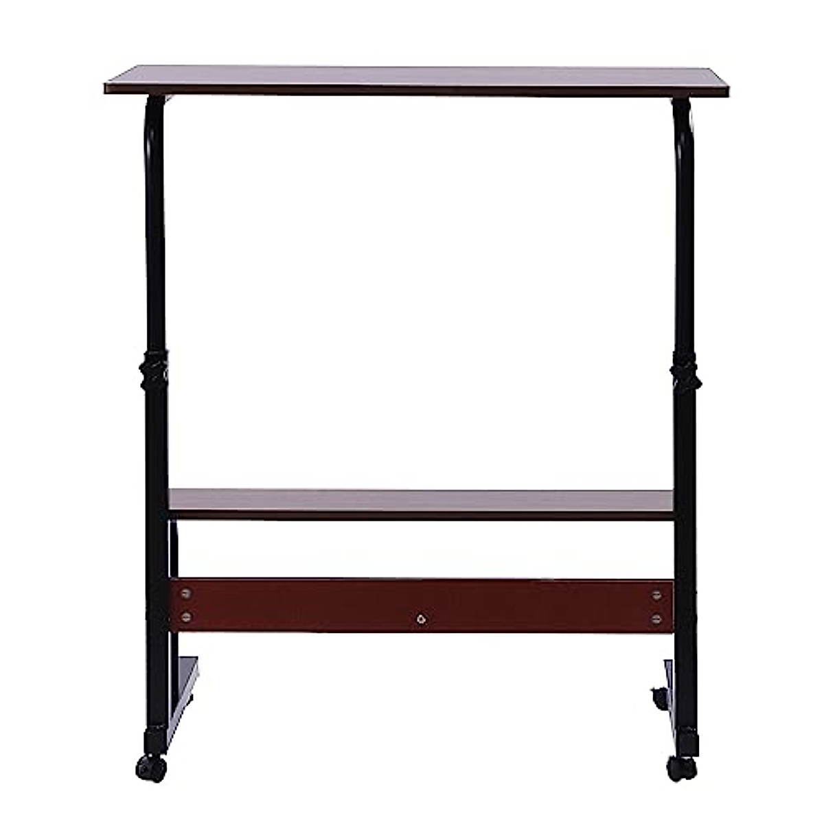 HOOMTLSY Mobile Laptop Desk (15.74''x31.49) Adjustable Standing Desk Portable Laptop Computer Desk with Wheels Rolling Desk Sofa Bed Side Table Couch Computer Desk for Home Office Classroom