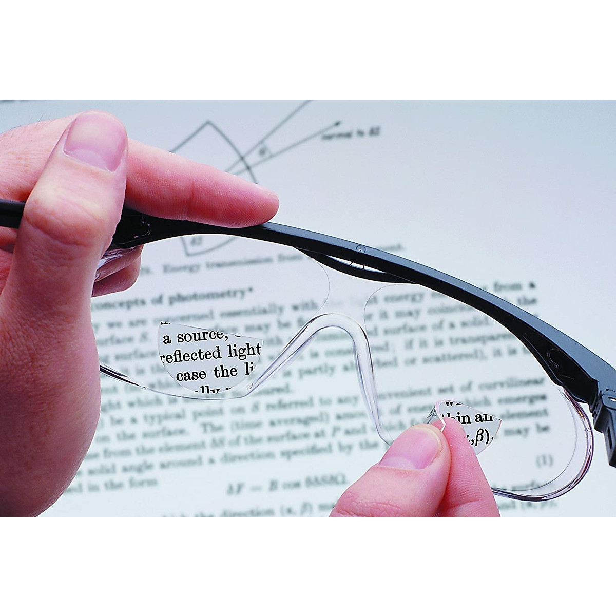 Calabria Hydrotac OPTX 20/20 Stick On BiFocal Reading Lenses +2.00 Mens Womens Magnifying Bi-Focal Reusable Reader Adhesive Stickers