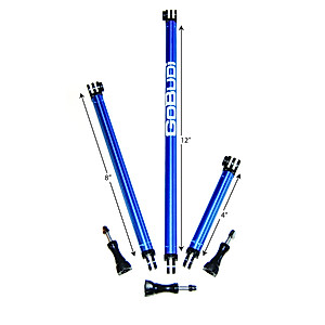 GoBUDi Extension Pole Set Compatible with All GoPro Hero Cameras, Includes Bolts (3 Fixed Set)