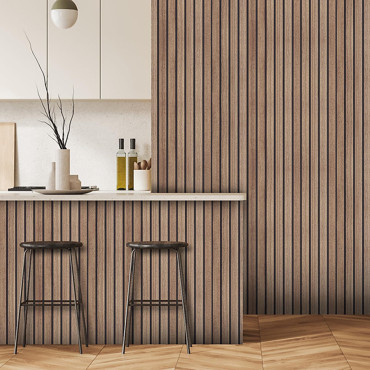 TANONE Peel and Stick Wood Wallpaper, Self Adhesive Faux Wood Contact Paper, Removable Wood Wall Covering for Fireplace, Furniture, Table, Cabinets, 17.7" X 118", Easy-to-Apply