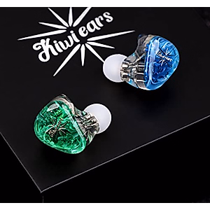 Linsoul Kiwi Ears Orchestra Lite Performance Custom 8BA in-Ear Monitor IEM with Detachable 4-core 7N Oxygen-Free Copper OFC Cable, Handcrafts Faceplate for Audiophile Studio Musician (Blue)