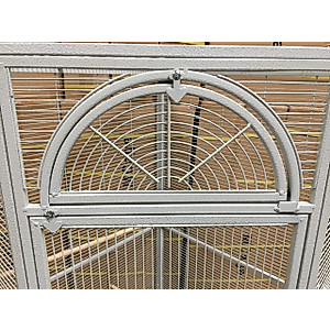 Extra Large Corner Flight Bird Rolling Cage for Cockatiel Aviary Canary Parakeet Budgies Parrot with Metal Seed Skirts