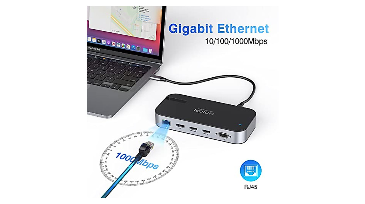 MOKiN 16-in-1 Laptop Docking Station for Multi-Monitors