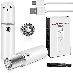 Flawless Hair Remover for Women, Rechargeable Painless Face Shavers for Women with 1× Replacement Head, Noise-Free Electric Facial Hair Removal on Full Charge, for Face, Upper Lips, Chin, Arms, Legs