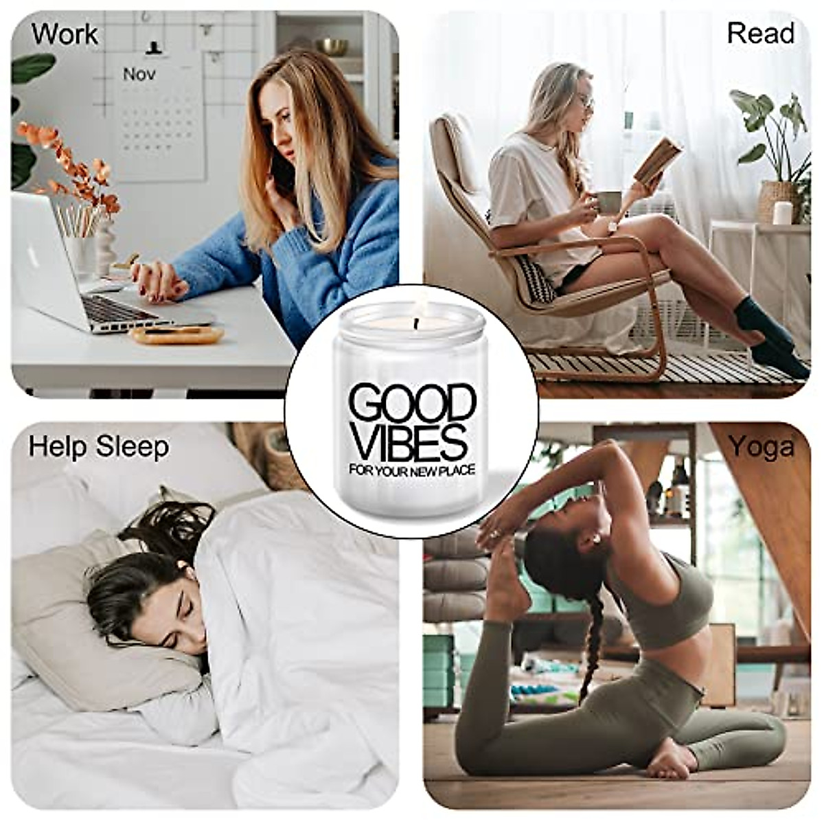 New Home Gifts for Home- House Warming Gifts New Home- Housewarming Gift for New House- New Home Essentials Best Presents for Women Couple Friends- Lavender Candles