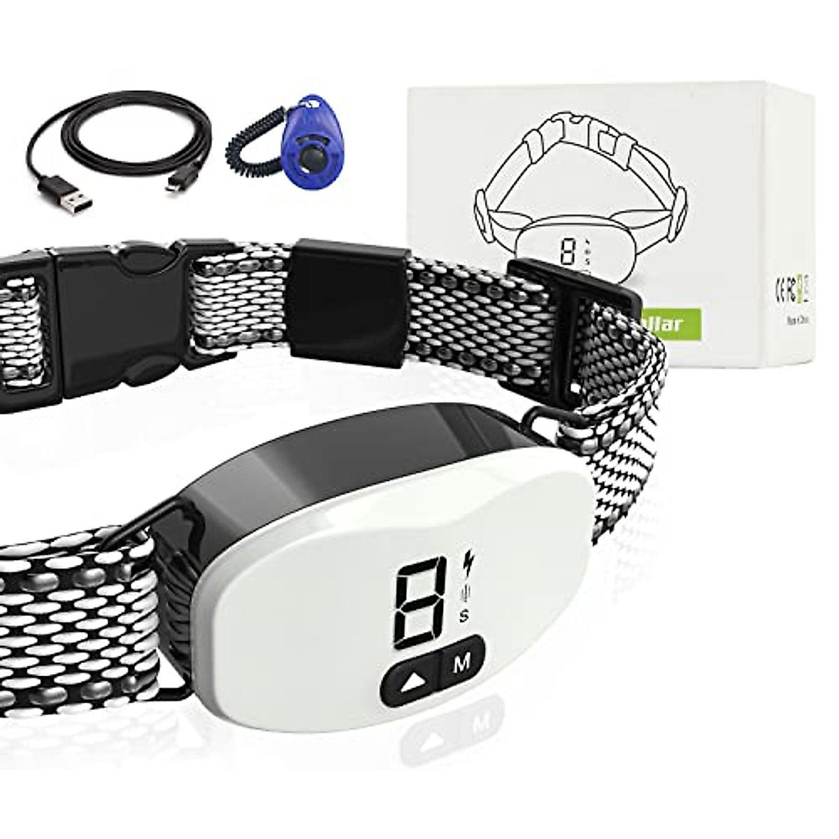 BackyardPet Dog Bark Collar, Rechargable Anti Barking Collar for Dogs with 7 Adjustable Sensitivity Levels and 8 Adjustable Shock and Vibration Levels - Bark Collar for Small, Medium and Large Dogs