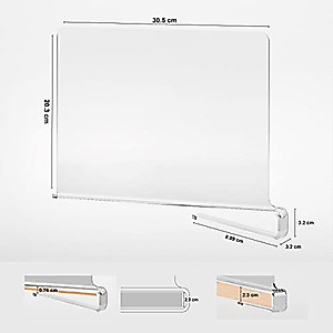 4PC Shelf Dividers – Transform Cluttered Closet to Neatly Organized, Easy to Install Acrylic Shelf Dividers for Closet Organization, Durable & Sturdy Clear Shelf Divider for Home & Office Organization