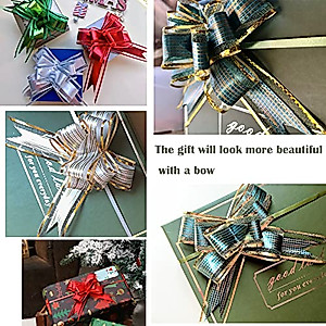 ADARRO 24PCS Christmas Pull Bows for Gift Wrapping with Ribbon for Presents, Florist, Bouquet, Basket Wrap Decoration, Christmas Bows Small（1.18”Wide）12PCS, Large（1.97”Wide）12PCS