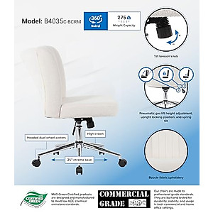 Boss Office Products Boucle Task Chair, Cream