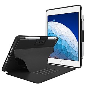 Soke Case - for iPad Air 3 10.5 Inch 2019 3rd Generation,[Luxury Series] Extra Protective But Slim Cover with Pencil Holder and Strong Magnetic, 5 Convenient Stand Angles, Auto Sleep/Wake - Black