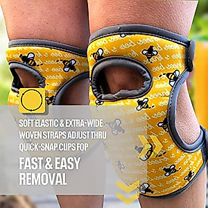 Bee's Knees Cleaning Knee Pads! Great Gift with Soft Foam and NEW LONGER Adjustable Straps, Durable and Soft Knee Protection. Water-Resistant Cleaning Floors, Working in Garden, Yoga, Gardening