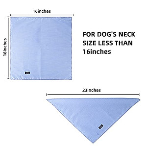 Gofshy Small Dog Bandanas-5PCS Puppy Bandanas Green Orange Pink Blue Gray Stripes Printing Dog Bib Scarf Accessories for Small XSmall Dogs Cats Pets(S)