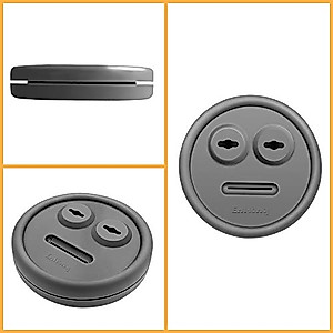 Entsong 4-Pack Thermometer and Probe Grommet for BBQ Grill, Compatible with Weber 85037 Smokey Mountain Cookers, and Other Grills DIY Sensor Port