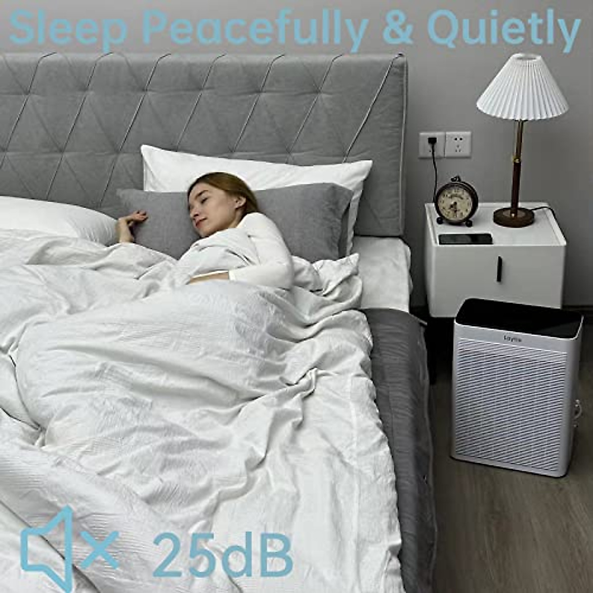 Air Purifiers for Home Large Room, H13 True HEPA Filter Cleaner with Washable Filter for Allergies, Pollen, Smoke, Dust, Pet Hair Remover, White