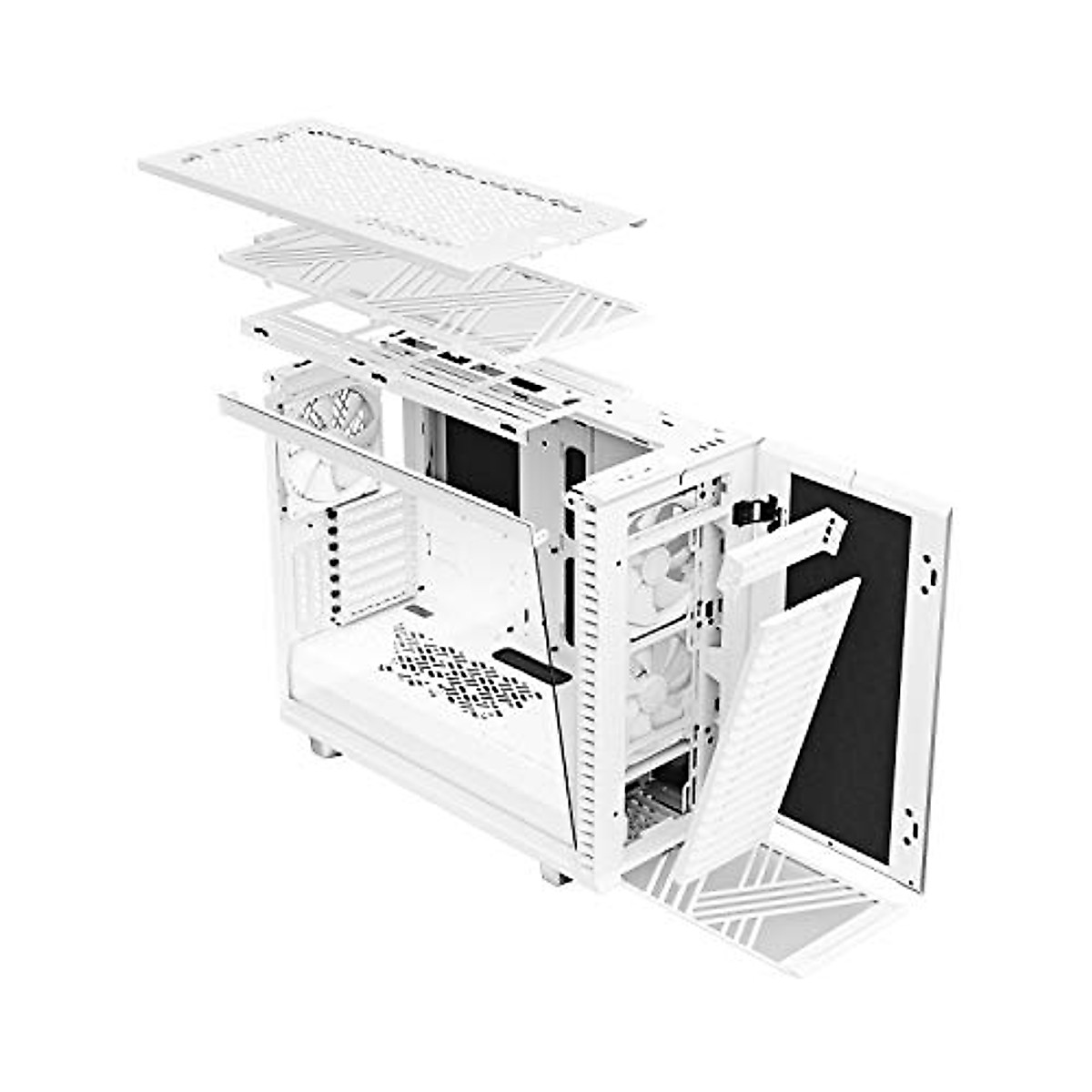 Fractal Design Define 7 White Brushed Aluminum/Steel E-ATX Silent Modular Tempered Glass Window Mid Tower Computer Case